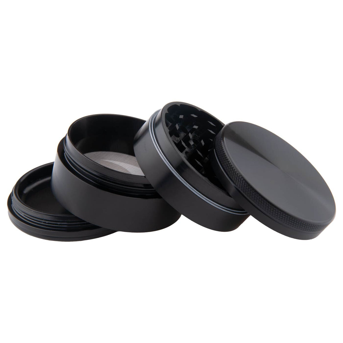 Aluminium Grinder Black 4-Parts 62 mm