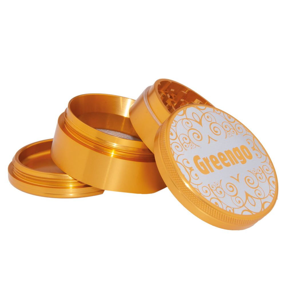 Greengo grinder, 4 parts, 63 mm, gold | Grasscompany.com