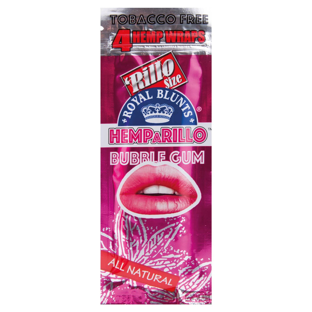 Display Royal Blunts Hemparillo Hemp Blunts Bubblegum 15 x 4 PCS