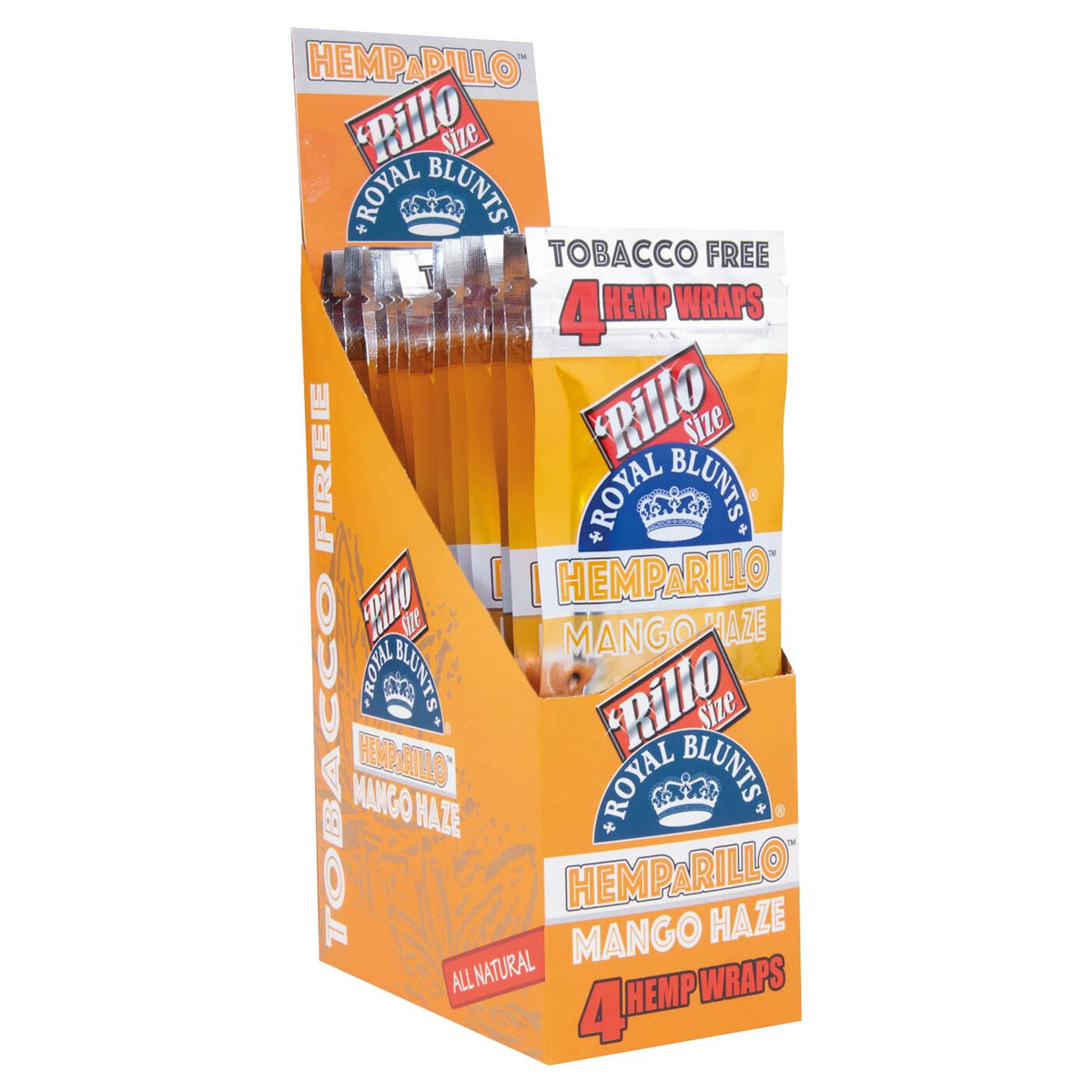 Display Royal Blunts Hemparillo Hemp Blunts Mango Haze 15 x 4 PCS